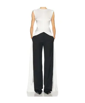 David Koma Roll-cuffs Satin Blouse