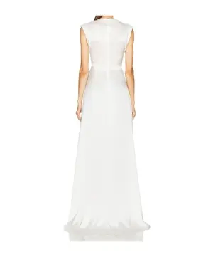David Koma Roll-cuffs Satin Blouse