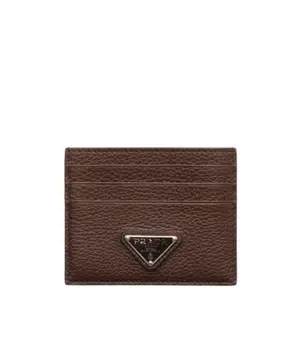 Prada Logo Plaque Open Top Cardholder