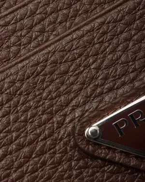 Prada Logo Plaque Open Top Cardholder