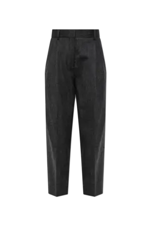 TOTEME Wool Herringbone Patterned Trousers