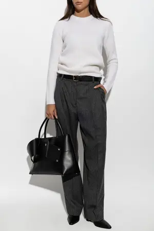 TOTEME Wool Herringbone Patterned Trousers