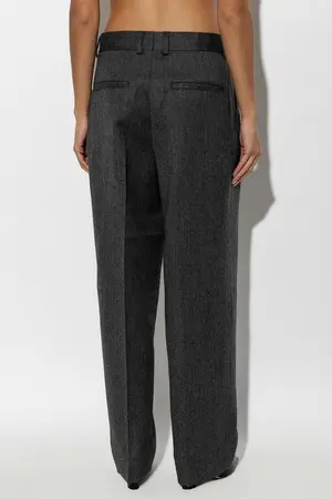 TOTEME Wool Herringbone Patterned Trousers