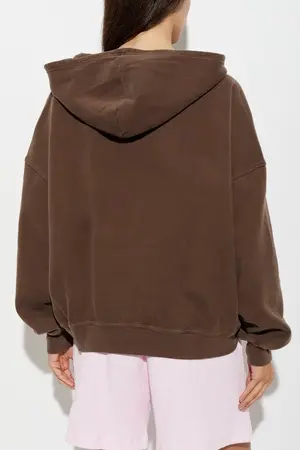 American Vintage Oversized Cotton Hoodie With Logo Detail