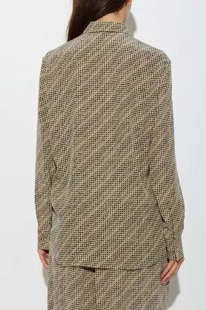Balenciaga Silk Shirt With Monogram