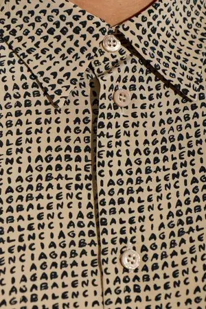 Balenciaga Silk Shirt With Monogram