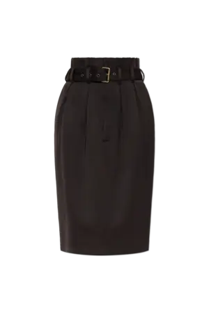 Etro Wool Skirt With Belt - Brown