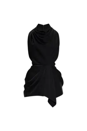 Givenchy Asymmetrical Draped Top - Black
