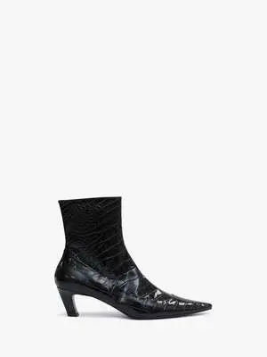 Christopher Esber Corte Embossed Ankle Boot - Black