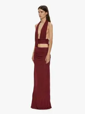 Christopher Esber Draped Cummerbund Jersey Dress