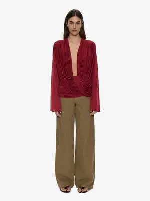 Christopher Esber Ripple Drape Long Sleeve Top