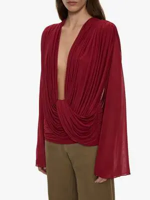 Christopher Esber Ripple Drape Long Sleeve Top