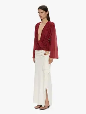 Christopher Esber Ripple Drape Long Sleeve Top