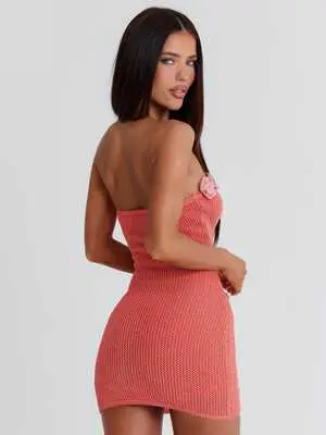 OUTCAST Eliosa Mini Dress Coral