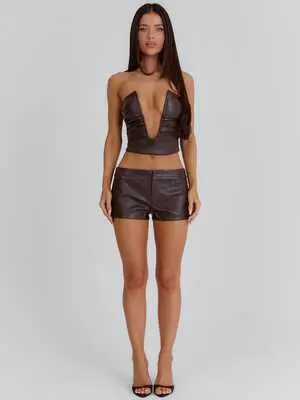 OUTCAST Whitny Corset Top Chocolate