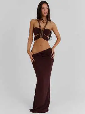 OUTCAST Rachana Maxi Dress Chocolate