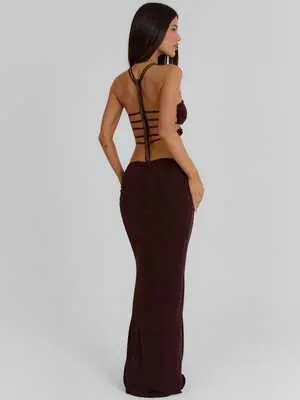 OUTCAST Rachana Maxi Dress Chocolate