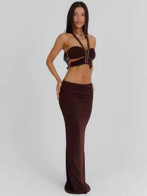 OUTCAST Rachana Maxi Dress Chocolate