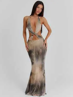 OUTCAST Taytum Maxi Dress Tempera