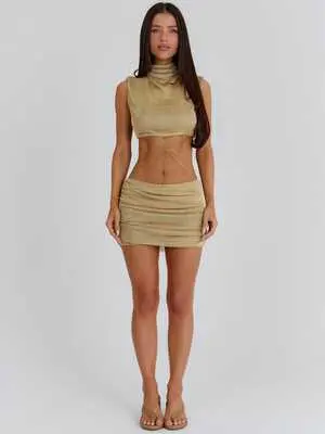 OUTCAST Zaria Mini Dress - Gold