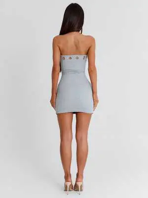 OUTCAST Haisley Mini Dress Grey - Gray