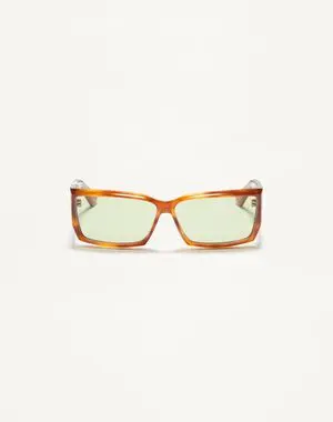 Valentino Garavani Rectangular Acetate Eyewear - Havana/green