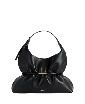 Balmain Sphynx Medium Bag In Smooth Leather - Black