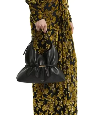 Balmain Sphynx Medium Bag In Smooth Leather - Black