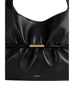 Balmain Sphynx Medium Bag In Smooth Leather - Black