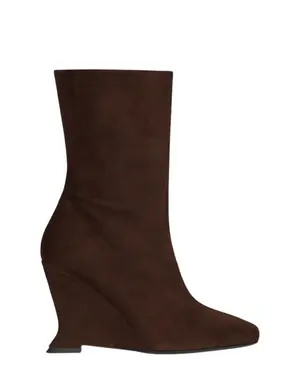 Balmain Wedge Ankle Boots In Suede