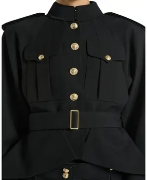 Balmain Wool Peplum Jacket