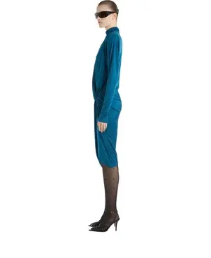Balmain Draped Flowing Jersey Dress