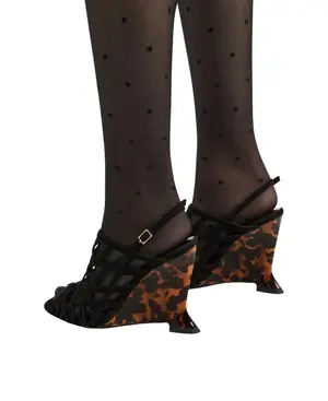 Balmain Wedge Cage Sandals