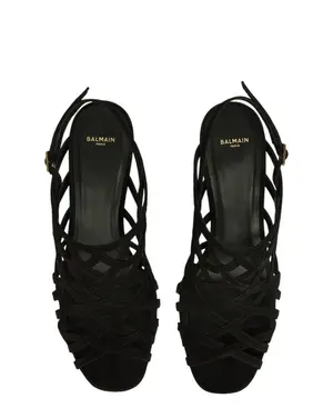 Balmain Wedge Cage Sandals