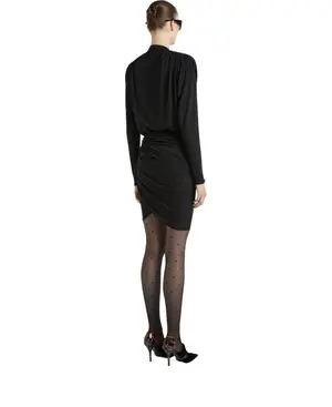 Balmain Draped Flowing Jersey Dress