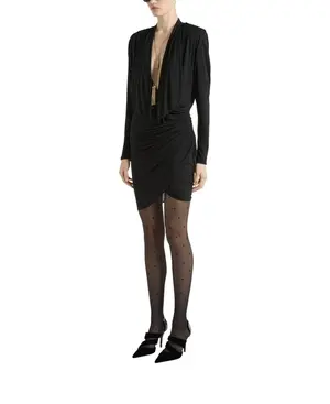 Balmain Draped Flowing Jersey Dress