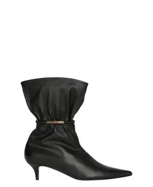 Balmain Sphynx Smooth Leather Ankle Boots