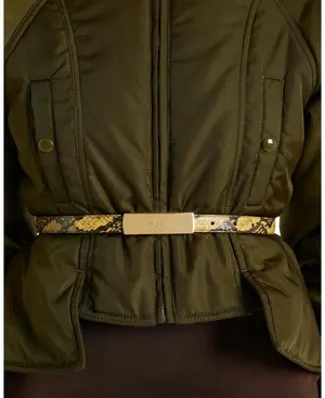 Balmain Belt In Python-effect Leather