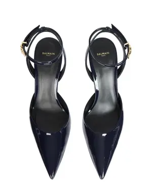 Balmain Patent Leather Strappy Courts