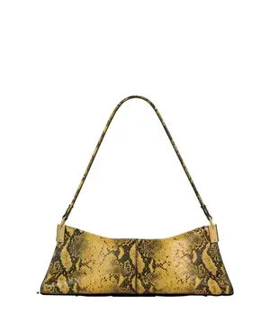 Balmain Python-effect Leather Small Bag - Yellow
