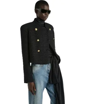 Balmain Tweed Officer Jacket