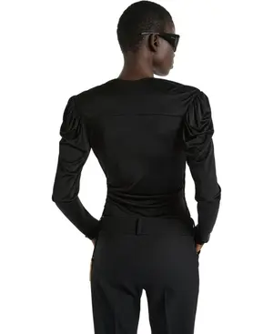 Balmain Draped Flowing Jersey Top