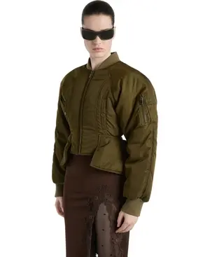 Balmain Nylon Peplum Jacket