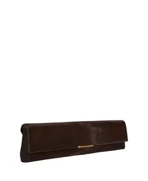Balmain Long Clutch Bag In Pony-effect Leather