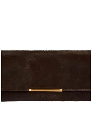 Balmain Long Clutch Bag In Pony-effect Leather