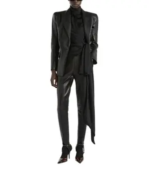 Balmain Structured-shoulder Lambskin Jacket