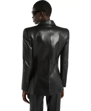 Balmain Structured-shoulder Lambskin Jacket