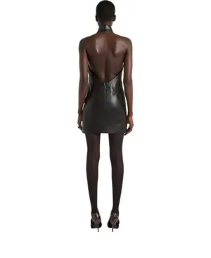 Balmain Lambskin Halterneck Dress