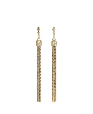 Balmain Brass Tassel Drop Earrings