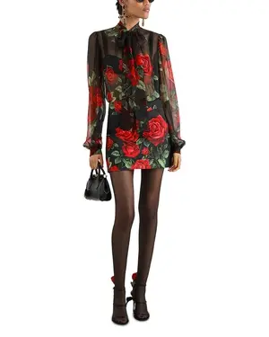 Dolce & Gabbana Rose Brocade Mini Skirt